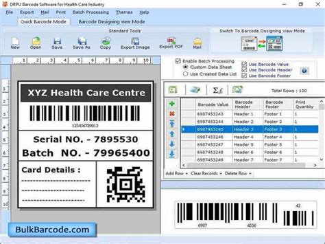 Healthcare Industry Barcode Maker Download Review