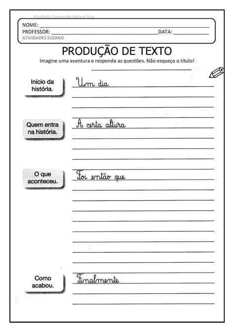 Roteiro Para Produção De Texto Braincp