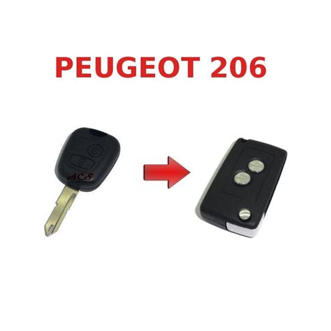 Boitier coque de clé plip Peugeot 207 307 308 3008 5008 2 bouto