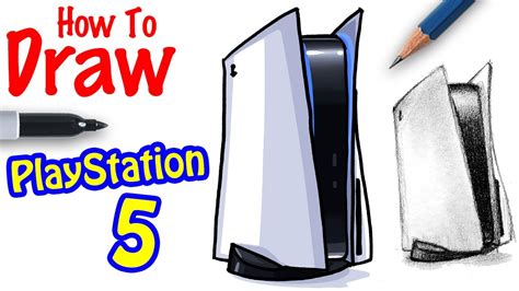 How To Draw PlayStation 5 Console YouTube