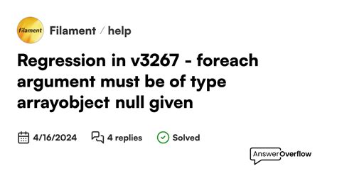 Regression In V3 2 67 `foreach Argument Must Be Of Type Array