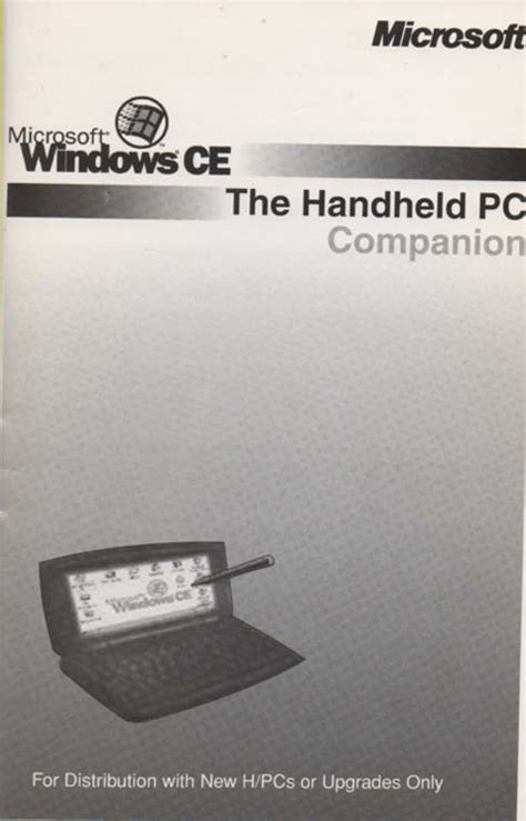 Windows Ce The Handheld Pc Companion Manual Computing History