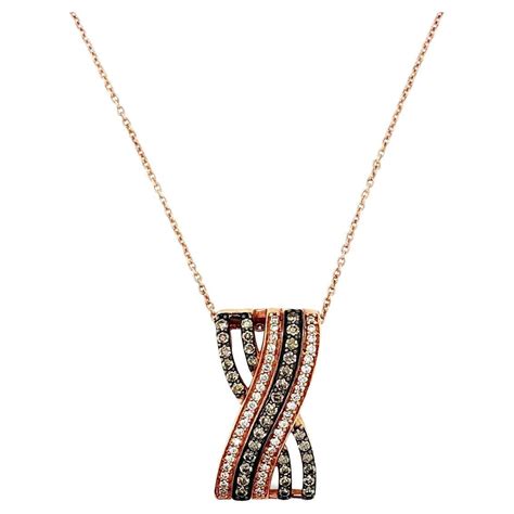 Le Vian Pendant Fire Opal Chocolate Vanilla Diamonds 14 Karat Honey