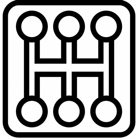 Car Gear Shift Stick 6 Speed Manual Icon Download On Iconfinder