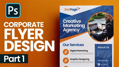 How To Create Corporate Flyer Design In Photoshop Part 1 Youtube