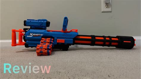 Review Xshot Insanity Rage Fire Gatling Gun Youtube