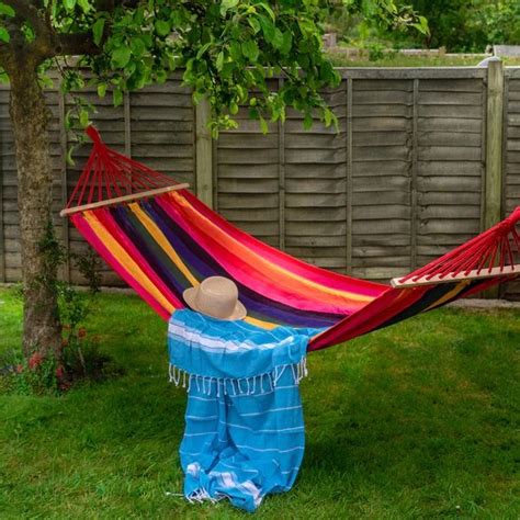 Rainbow Stripe Brazilian Garden Hammock Light Up Furniture And Garden