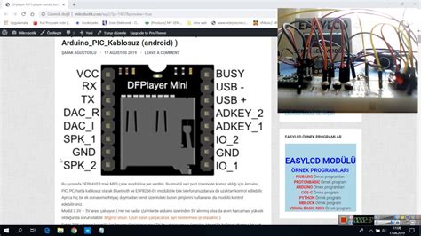 Dfplayer Arduino Ile Kütüphanesiz Kontrol Video Dfplayer1 Youtube
