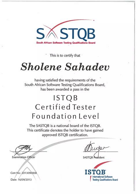 Istqb Certificate Pdf