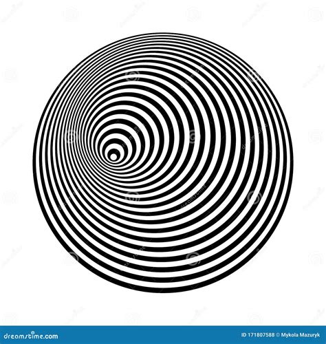Concentric Lines Art Abstract Shapes Background Stock Vector