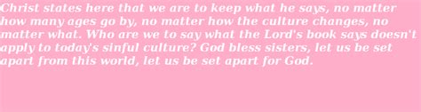 Christian Modesty Christians Women Should Wear Head Coverings