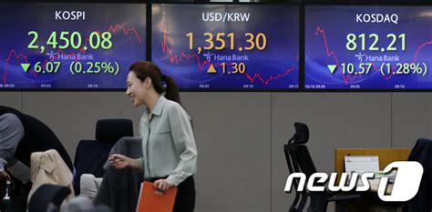 동반 하락 출발하는 코스피·코스닥 뉴스1