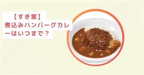 【すき家 】煮込みハンバーグカレーはいつまで？種類や価格も紹介！