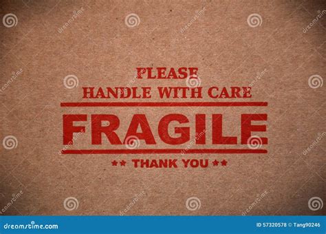 Fragile Warning Sign Label Royalty Free Stock Image