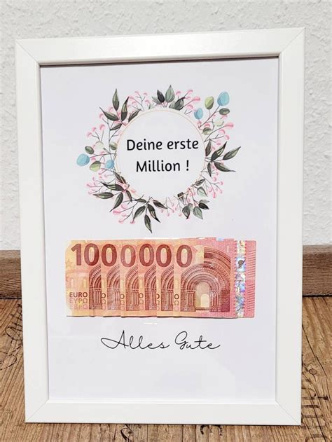 Geldgeschenk PDF Deine Erste Million Etsy De