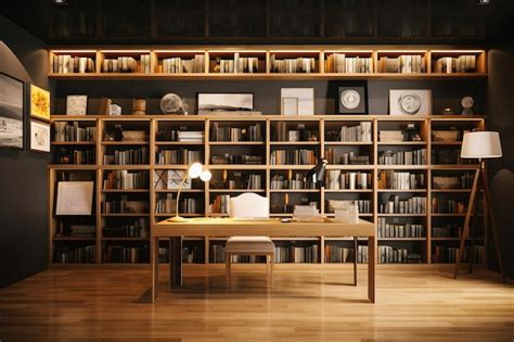 Premium Photo Sleek And Sophisticated A Contemporary Bookshelf With