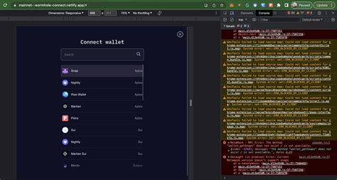 Qa Snap Option Is Not Clickable On Connect Wallet Screen · Issue 646