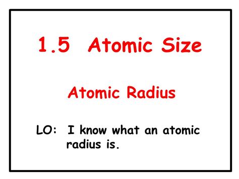 Which Element Smallest Atomic Radius 50 Off