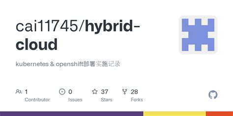 Github Cai11745hybrid Cloud Kubernetes And Openshift部署实施记录
