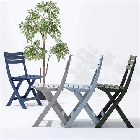 식당 의자 업소용 식탁 야외 안뜰 접이식 가정용 플라스틱 휴대용 초경량 발코니 등받이 티몬