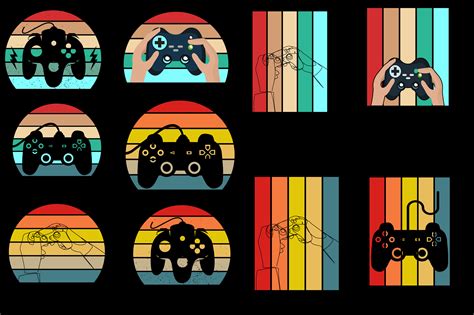 Gaming Vector Design Set Retro Gaming Graphic By Store Hut · Creative Fabrica