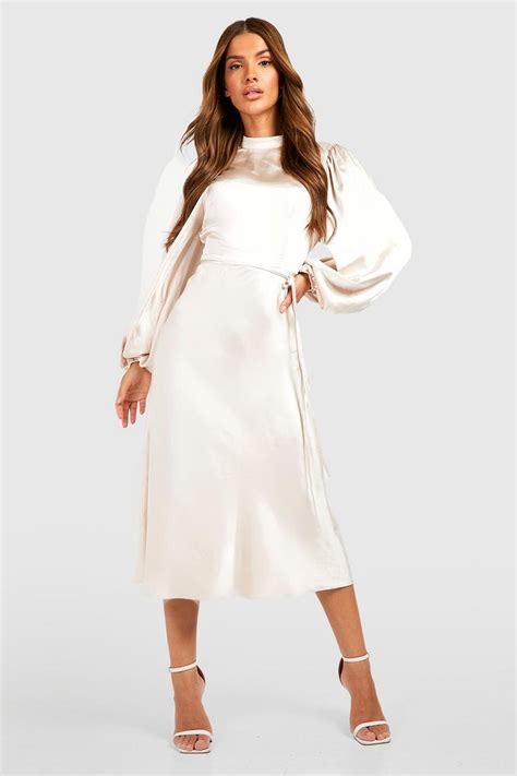 Midi Dresses Long Sleeve Midi Dresses Boohoo Uk