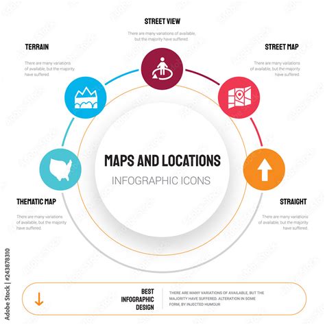 Abstract Infographics Of Maps And Locations Template Thematic Map Terrain Street View Map