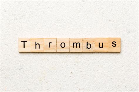 Thrombus Word Written On Wood Block Thrombus Text On Table Concept