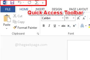 How To Customize Quick Access Toolbar In Any MS Office Product