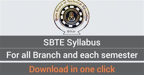 Sbte Syllabus For All Branch Complete Sbte Bihar Polytechnic
