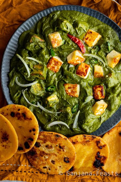 Soft Spinach Roti Chapati Sanjana Feasts Bread