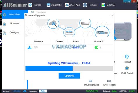Benz C6 Vci Update License Failed Error Info 8006