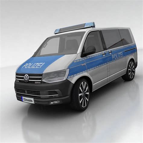 3D asset VW T6 polizei | CGTrader