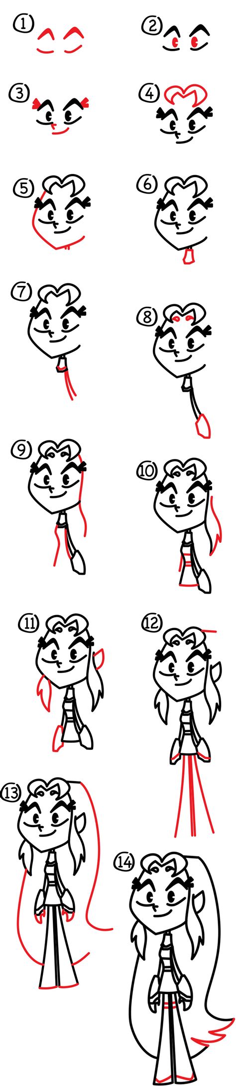 How To Draw Starfire From Teen Titans Go