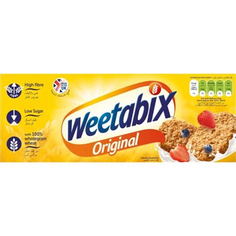 Weetabix Cereal Natural Whole Grain Wheat 215g Pack Of 12