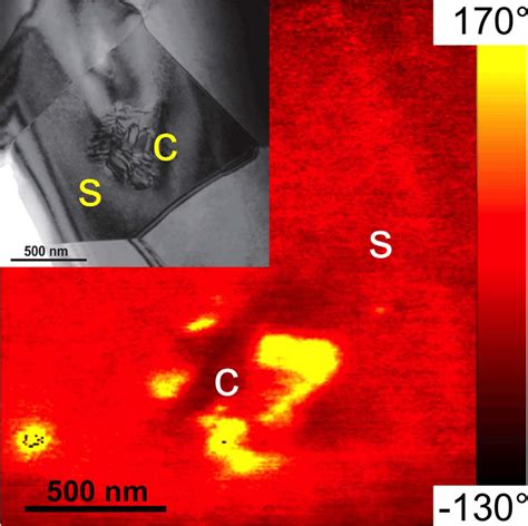 Core Shell Structure Of Individual Grains Pfm Vertical Phase Image