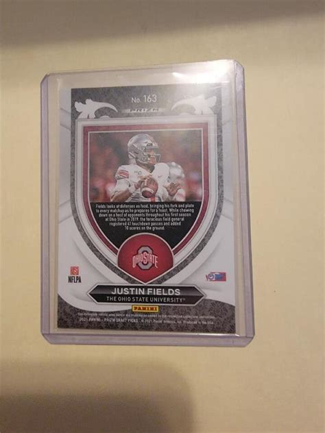 2021 Panini Prizm Draft Picks Justin Fields Silver Crusade Rc 163 Ebay