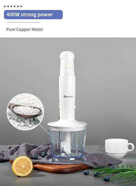 Simplus 4 In 1 Hand Mixer Blender Immersion Blender Food Processor Electric Multifunction
