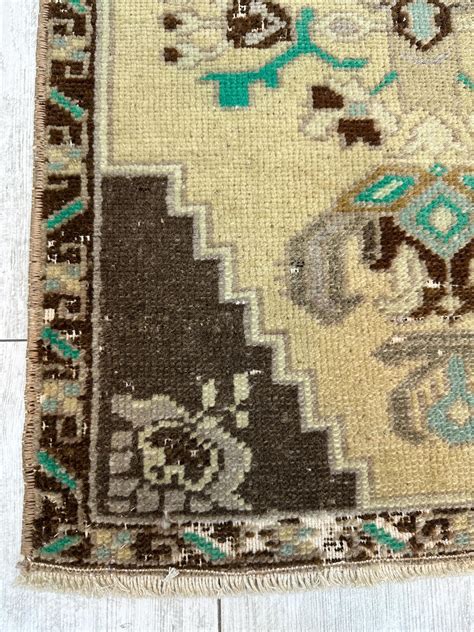 1x3 Turkish Bathroom Rug Bohemian Rug 1x3 Small Kitchen Rug 1x3
