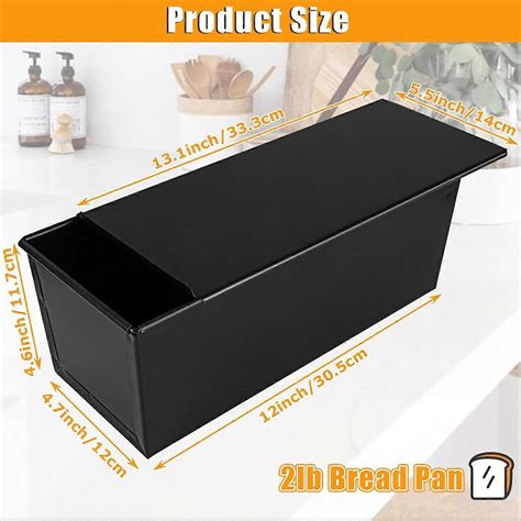2lb Loaf Tin With Lid Non Stick Loaf Tins Large Bread Tin Toast Mold