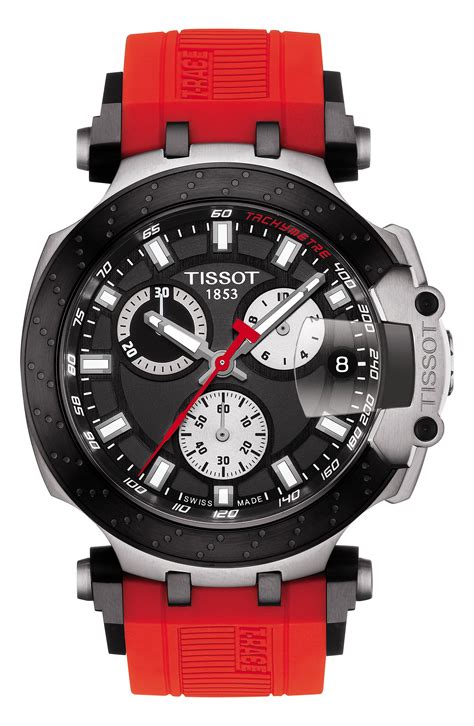 Tissot T Race Chronograph Silicone Strap Watch 48mm Nordstrom