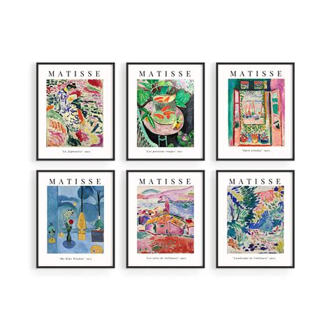 Buy Haus And Hues Aesthetic Posters Matisse Poster Set Of 6 Matisse