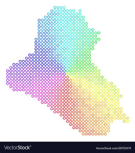Colored Iraq Map Royalty Free Vector Image Vectorstock
