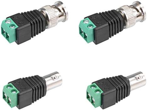 Amazon co jp uxcell BNCコネクタ猫5ー同軸CCTV アダプターカプラー BNC オス メスコネクタ 2ペア入り