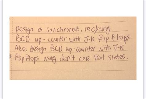 Solved Design A Synchronous Recycling BCD Up Counter With Chegg Com