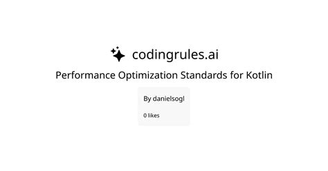 Performance Optimization Standards For Kotlin Coding Rules