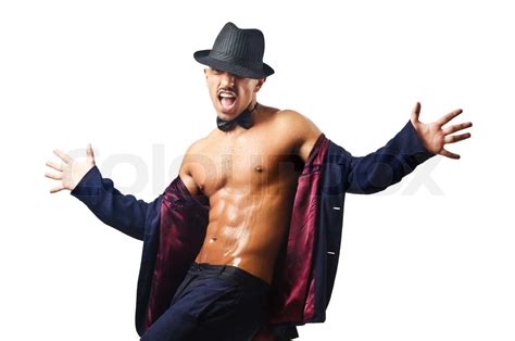 Naked Danser Isoleret P Den Hvide Stock Foto Colourbox