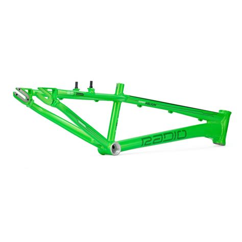 Radio Helium Alloy Bmx Race Frame Metallic Lime Green Jandr Bicycles Inc