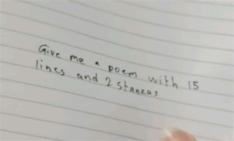 Give Me A Poem With Lines And Stanza Studyx