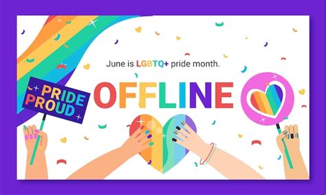 Free Vector Flat Pride Month Twitch Background